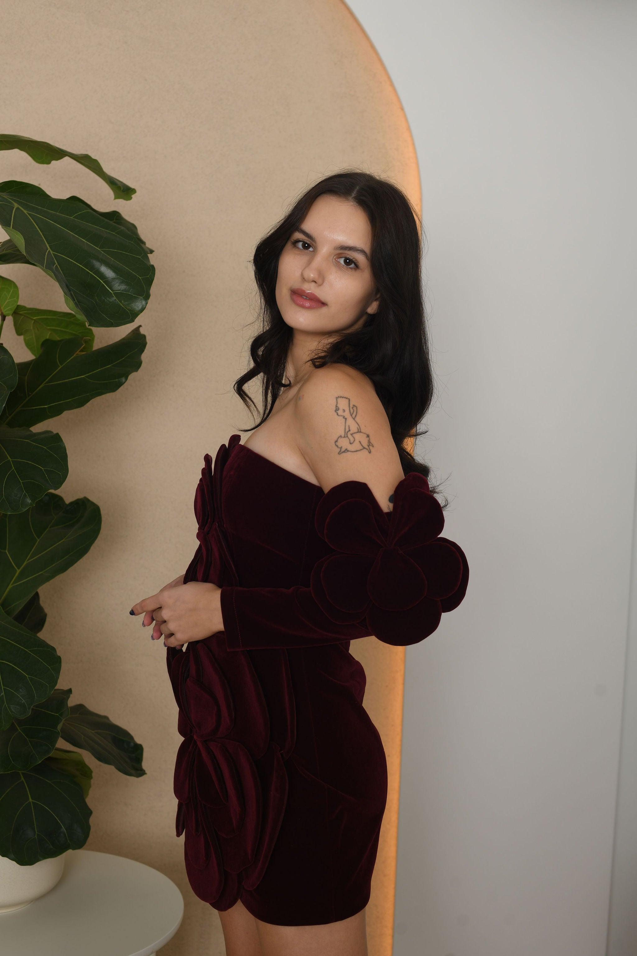 FOR RENT - Miss Rosier Floral Velvet Mini Dress – A.P. Line